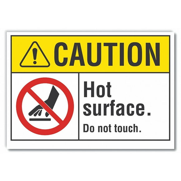 Caution Hot Sticker