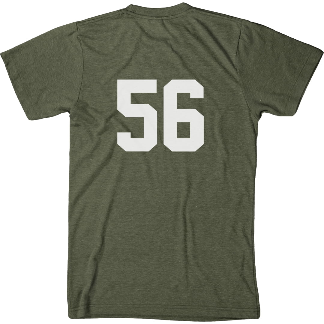Standard White Jersey Number 56 Men's Modern Fit T-Shirt - Walmart.com