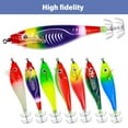 95mm Glow Squid Hook Baits Fishing Lures Artificial Squid Hook Squid ...