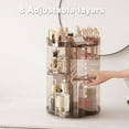 360 Rotating Makeup Organizer with Lipstick Slots, DIY 8 Adjustable ...