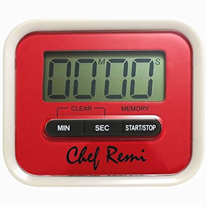 CHEF REMI Latest Digital Kitchen Timer, RED - Walmart.com
