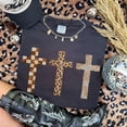 Brushstroke Cross Trio Shirt Faith Based Tshirt Leopard Print Everyday ...