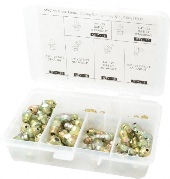 PRO-LUBE 95 Piece, Inch, Box Plastic Steel Grease Fitting Set - Walmart.com