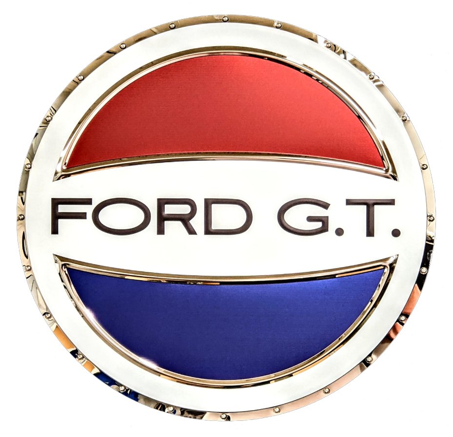 Ford GT40 MKI Stainless Steel Wall Hanging Sign - Chrome : 22" x 22 ...