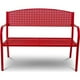 Bring back the old days with this beautiful bright red bench with ...