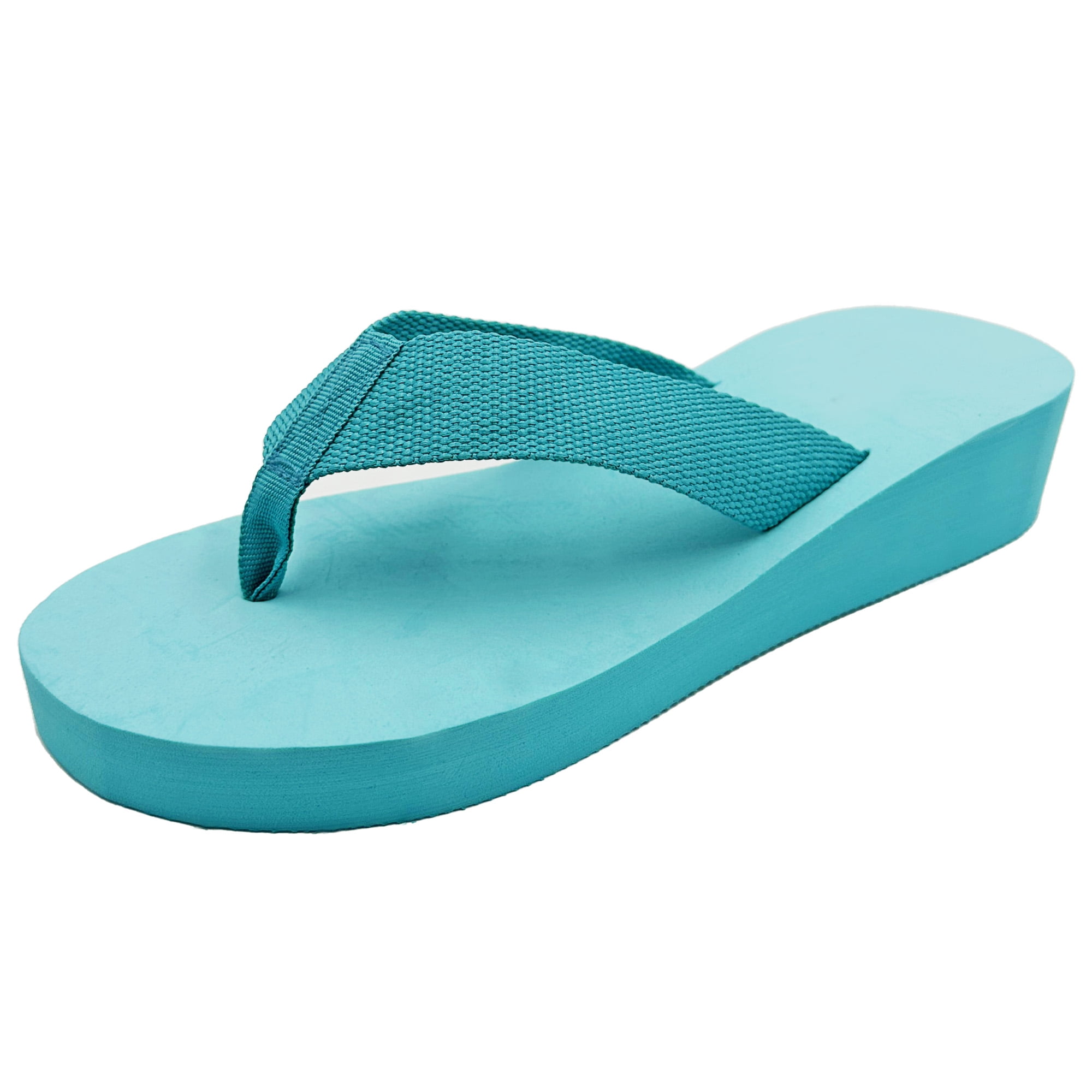 LAVRA Women's Platform Wedge Flip Flop Thick Strap Summer Beach Thong ...