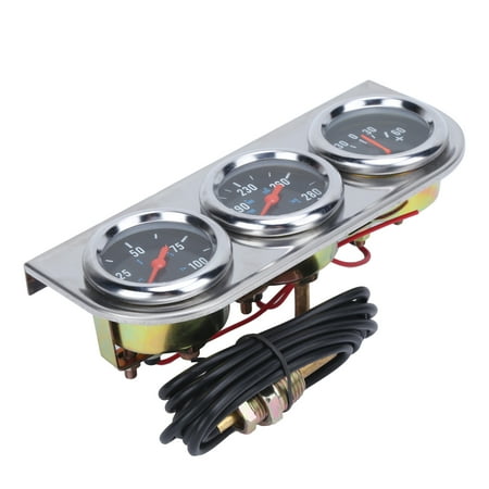Oil Pressure Fahrenheit Ammeter, Plated Oil Pressure Water Temp Amp ...