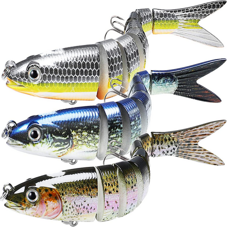 3 Pieces Floating Lures Surface Bass Fishing Lure, Plopper Bait with ...