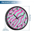 Blue Pink Zebra Pattern Wall Clock 12 Inch Voice Activated Night Light ...