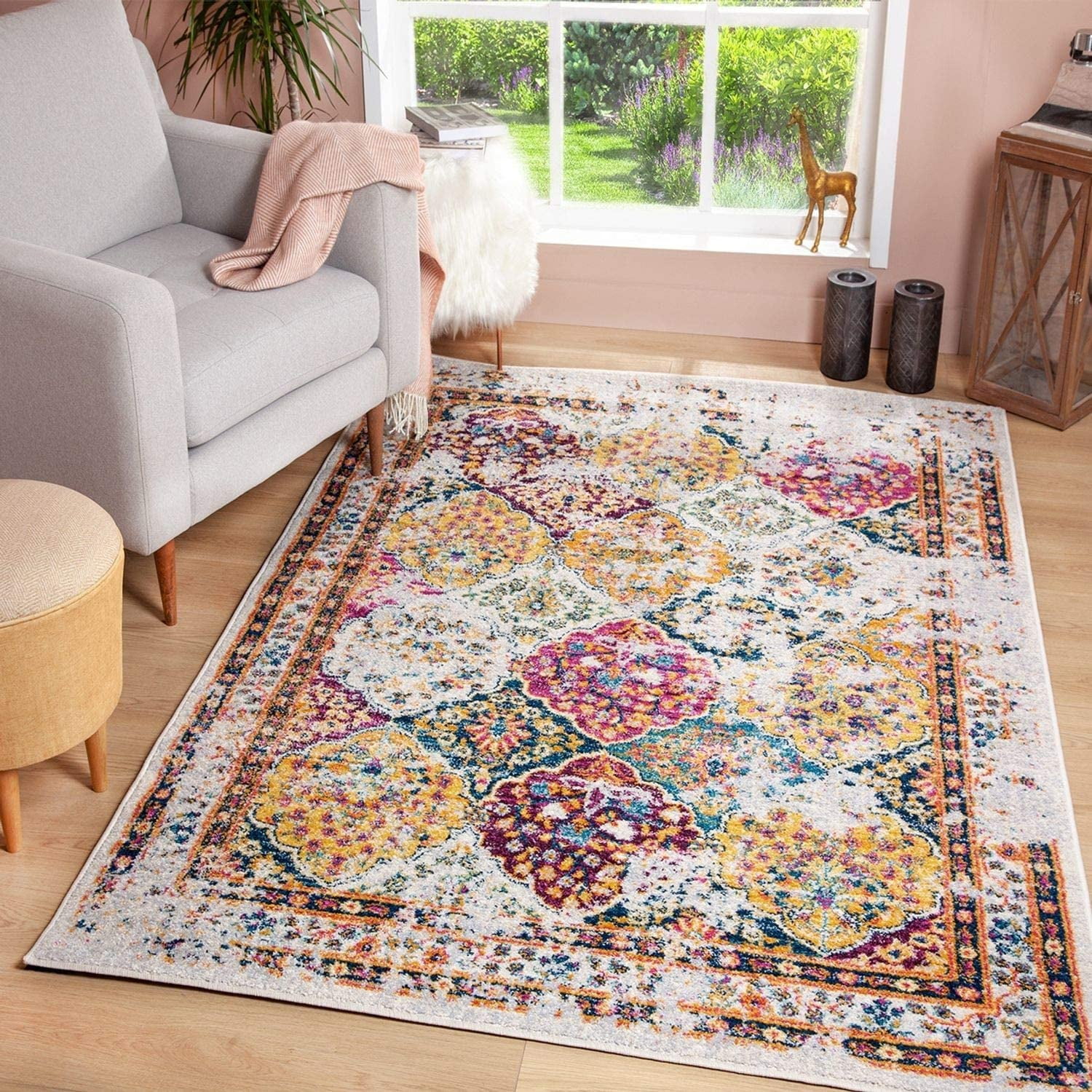 Click here for Jv Home Vintage Distressed Bohemian Chic Area Rug... prices