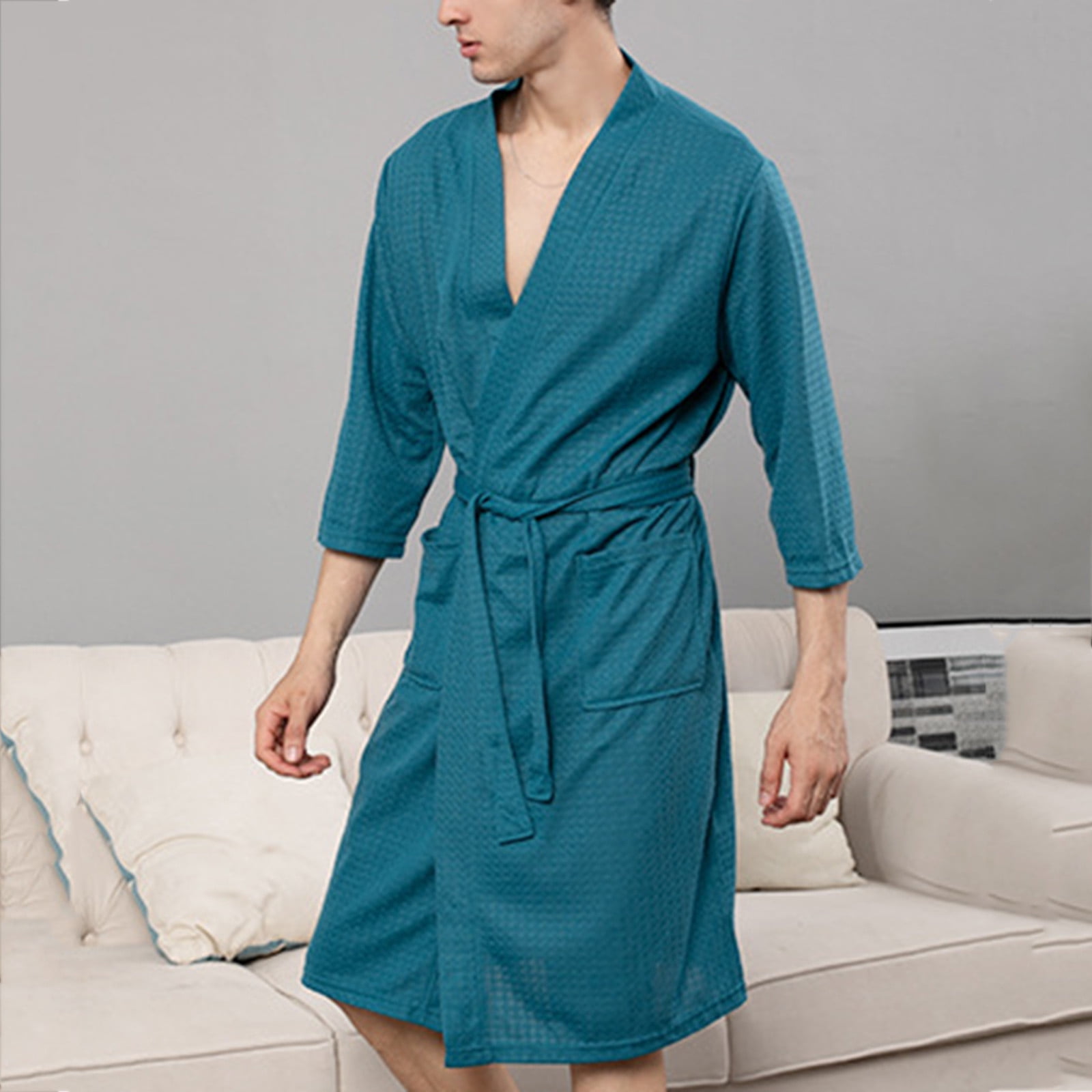 Click here for Lsljs Cardigan Bathrobe Thin Bathrobe Mens Home Cl... prices