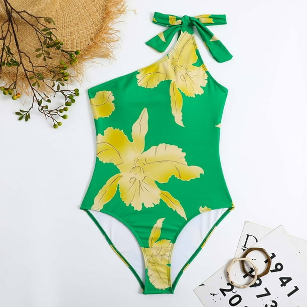 Ladies Swimsuits Womens Sexy One Piece Swimsuit Womens Retro Ruffled