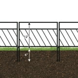Expert Gardener Black Steel Diagonal Garden Border 18in H x 17.5in W ...