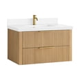 Barcelona 36" Single Bath Vanity in Washed Ash Grey with White Quartz ...