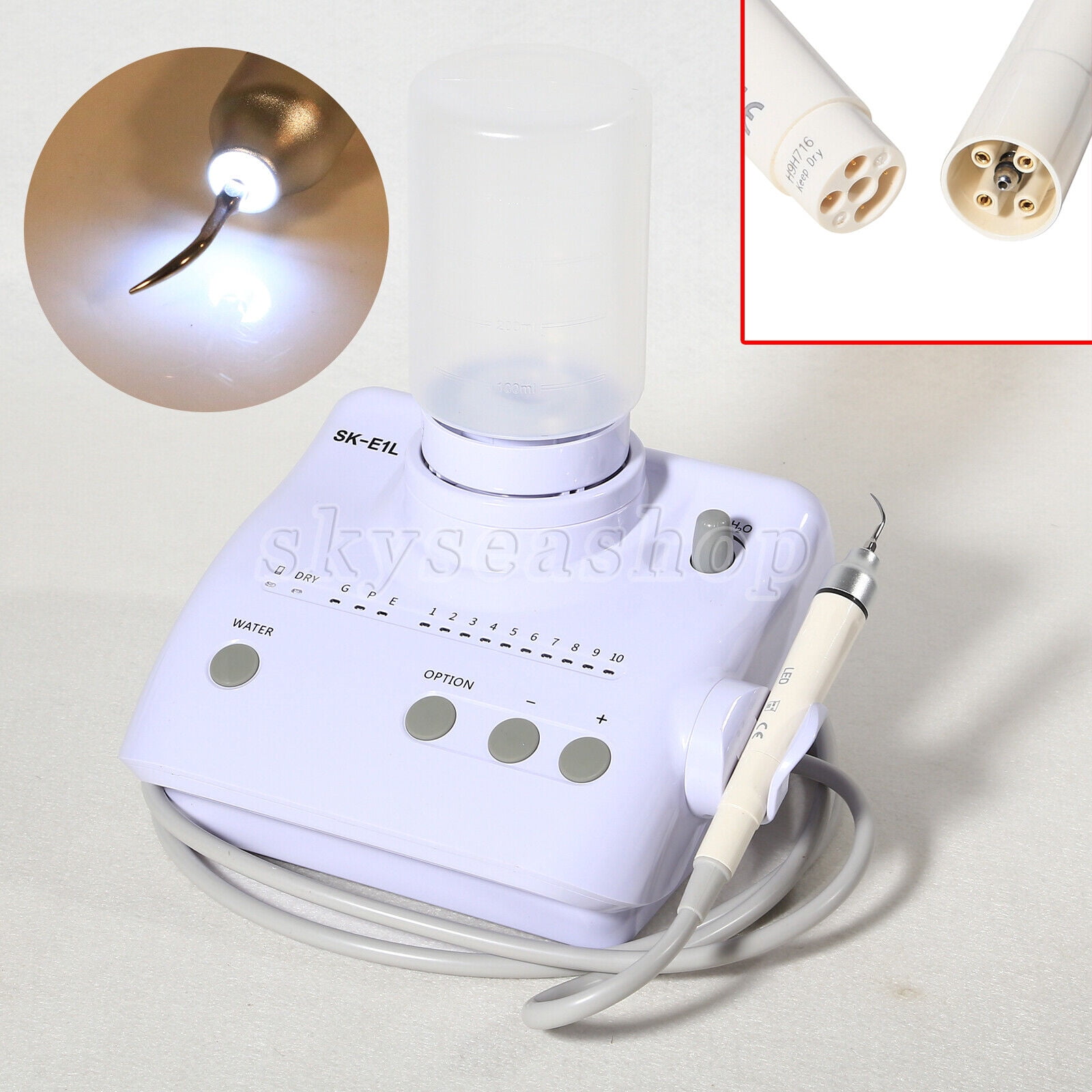 Dental Ultrasonic Piezo Scaler (LED) w/ Handpiece 5*Tips fit EMS ...