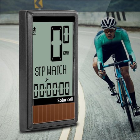 Solar Bike Velometer Computer Bike Odometer Multifunction Waterproof ...