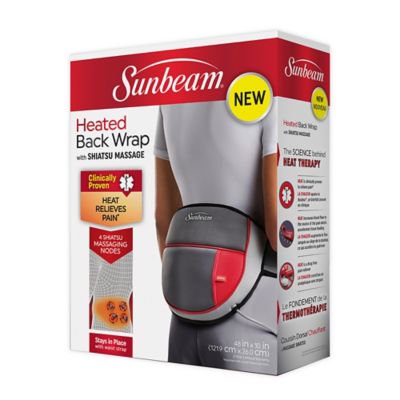 Sunbeam Shiatsu Massaging Heated Back Wrap in Grey/Red | Walmart Canada