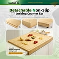 Extra Large 100% Organic Bamboo Cutting Board, 24x18 Inch Butcher Block ...