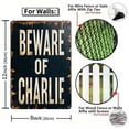Beware of Charlie Tin Metal Signs Home Décor 8x12: Rustic Vintage ...