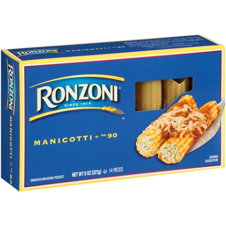 Ronzoni Manicotti Pasta 14 ct Box - Walmart.com