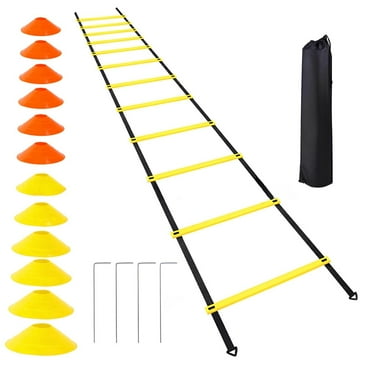 Yes4All Speed and Agility Training Ladder with Carry Bag - 8 Rung ...