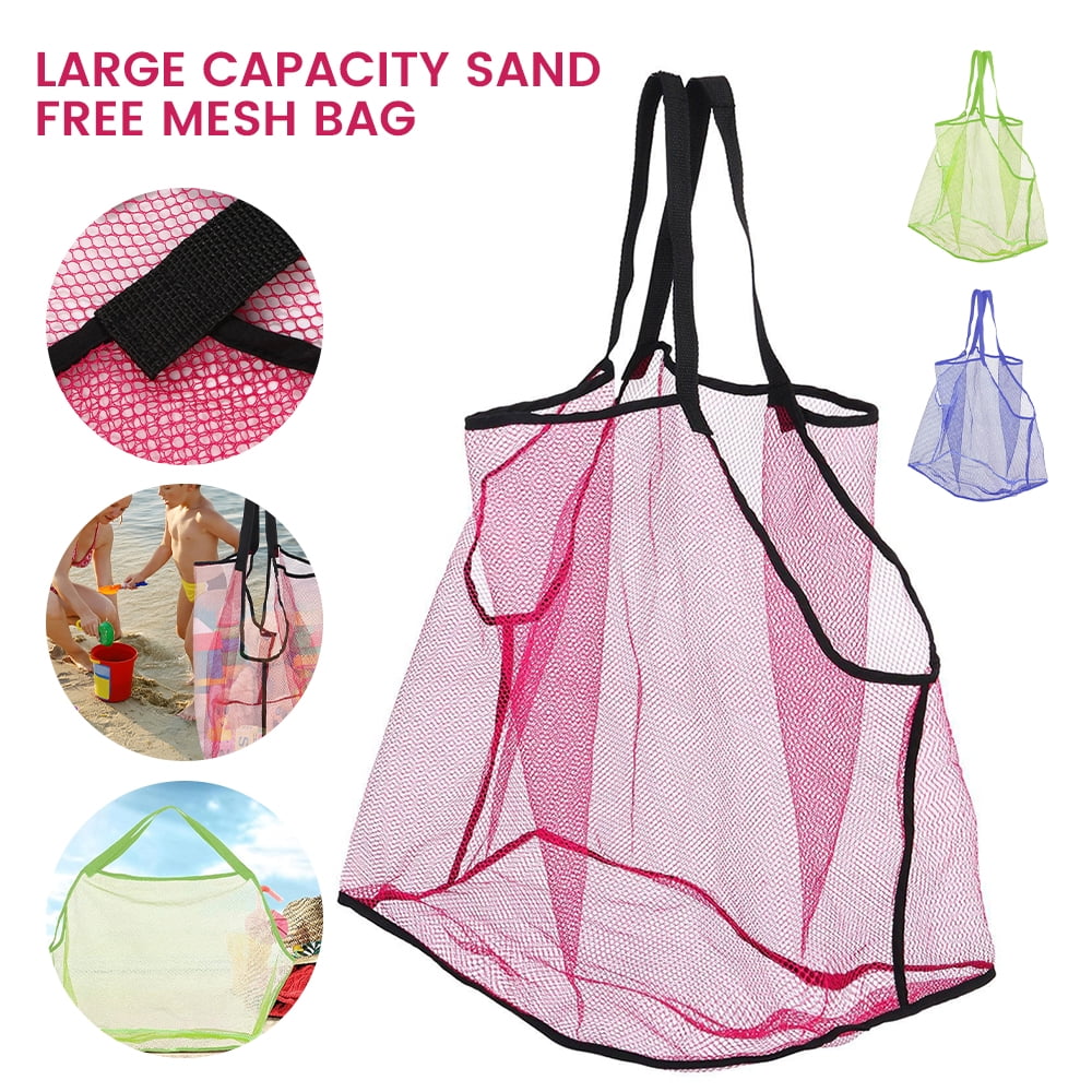 Niyofa Large Capacity Sand Free Beach Mesh Bags, Stylish Durable ...