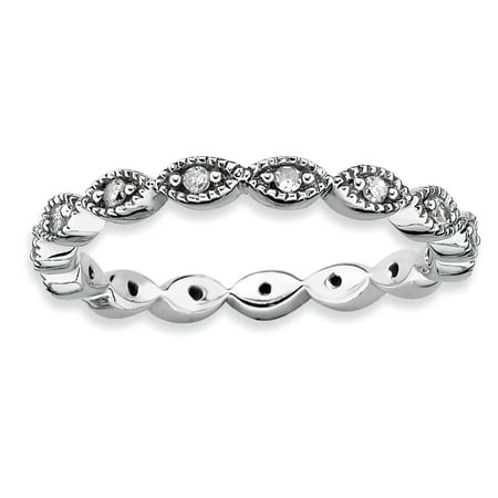 Jewelrypot - Sterling Silver Diamond Ring - Walmart.com - Walmart.com