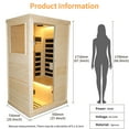 OUTEXER Personal Far Infrared Sauna Room, 900W Low-EMF Dry Spa, Single ...