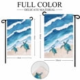 Beach Ocean Garden Flag 28x40 Inch Blue Waves Abstract Turtle Double ...