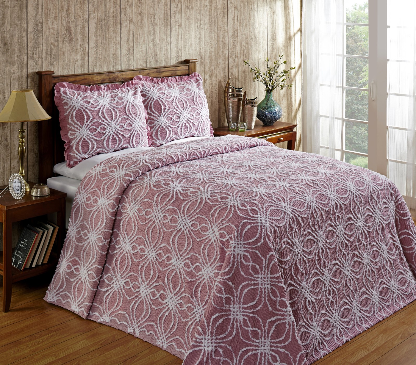 Rosa Bed Spread Double 96x110 Pink - Walmart.com