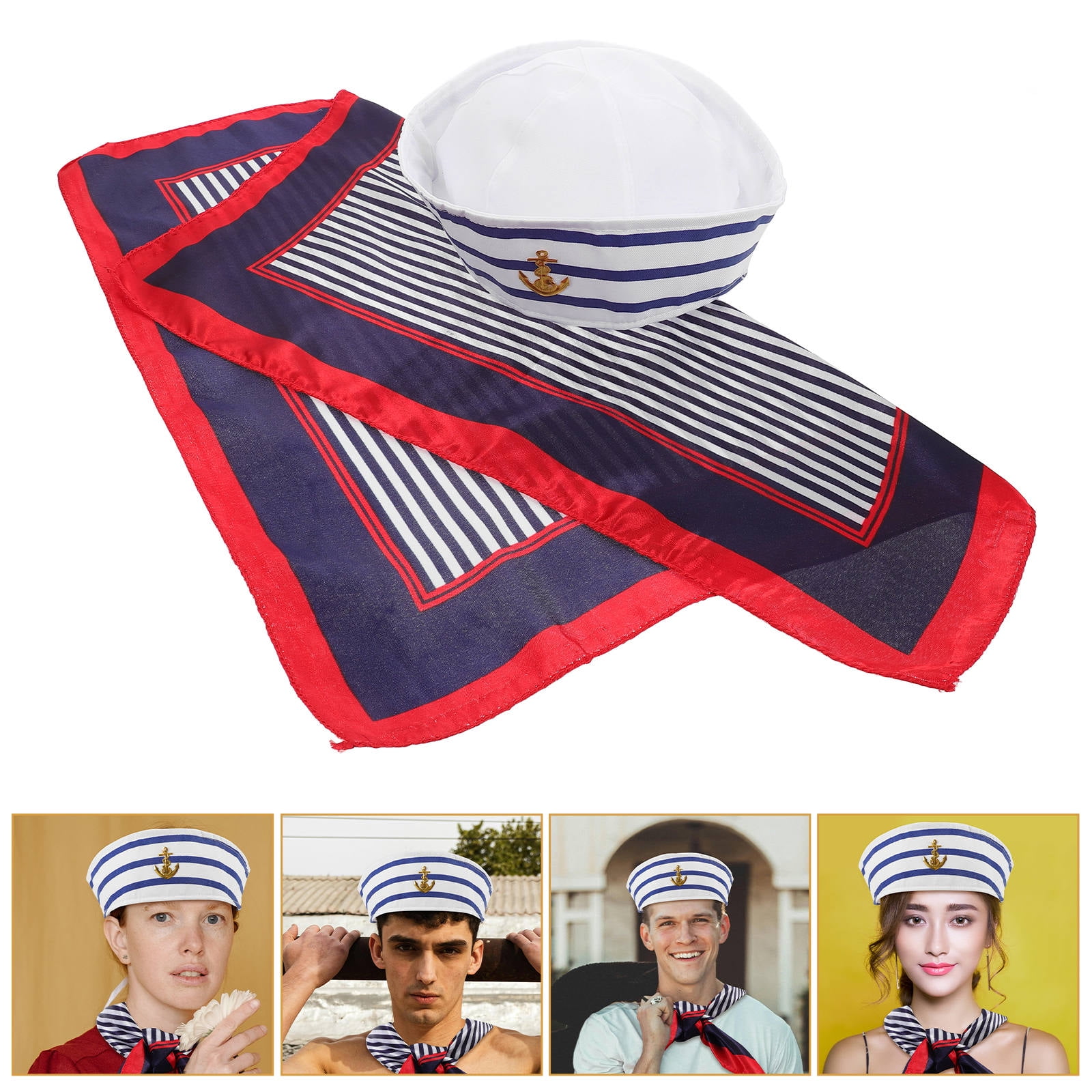 Click here for Oulii 1set Fashionable Polyester Sailor Hat And Sc... prices