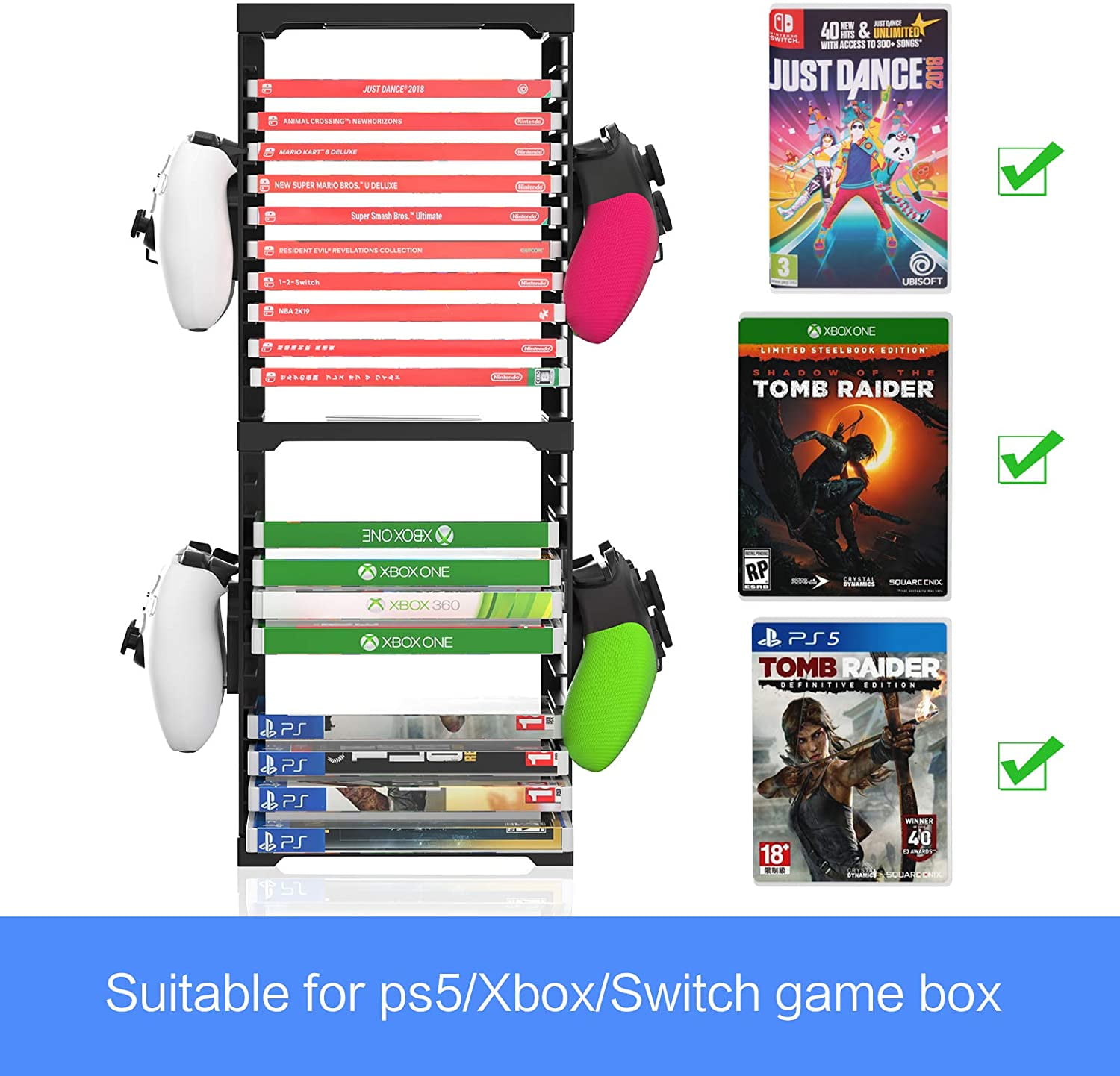 Game Storage Tower, Game Organizer for PS5 Xbox Bahrain | Ubuy