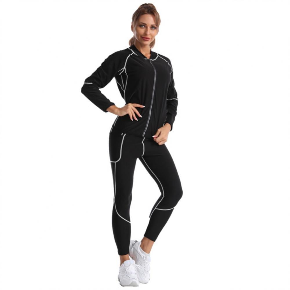 [Big Save!]Sauna Suit Women Fitness Gym Exercise Training Sweat Shirt ...