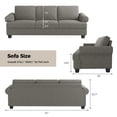 COPIAE 91 Inch Lawson Sofa with Extra Deep Seats Oversize, 3-Seat Sofa ...