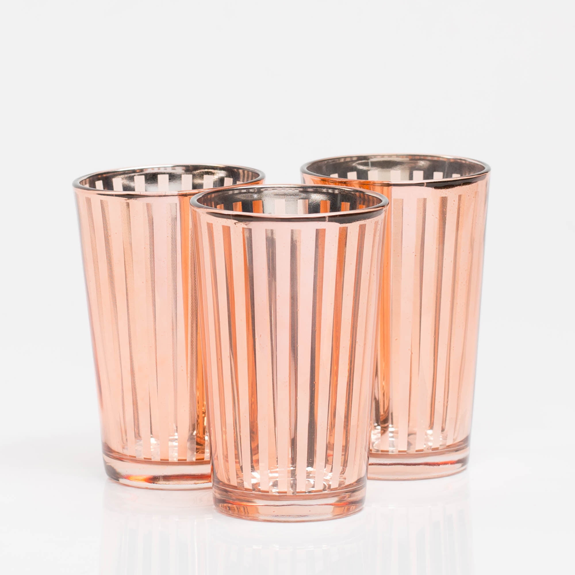 Richland Rose Gold Stripe Glass Holders-Large Set of 48 - Walmart.com