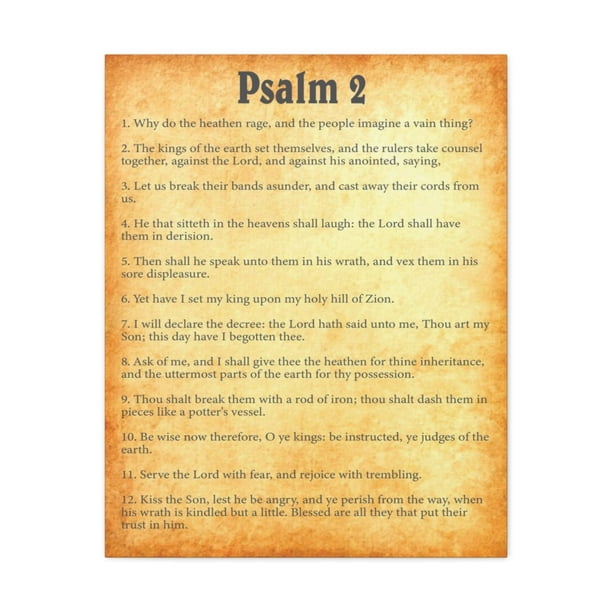 Scripture Walls Psalm 2 Chapter Gold Bible Canvas Christian Wall Art ...