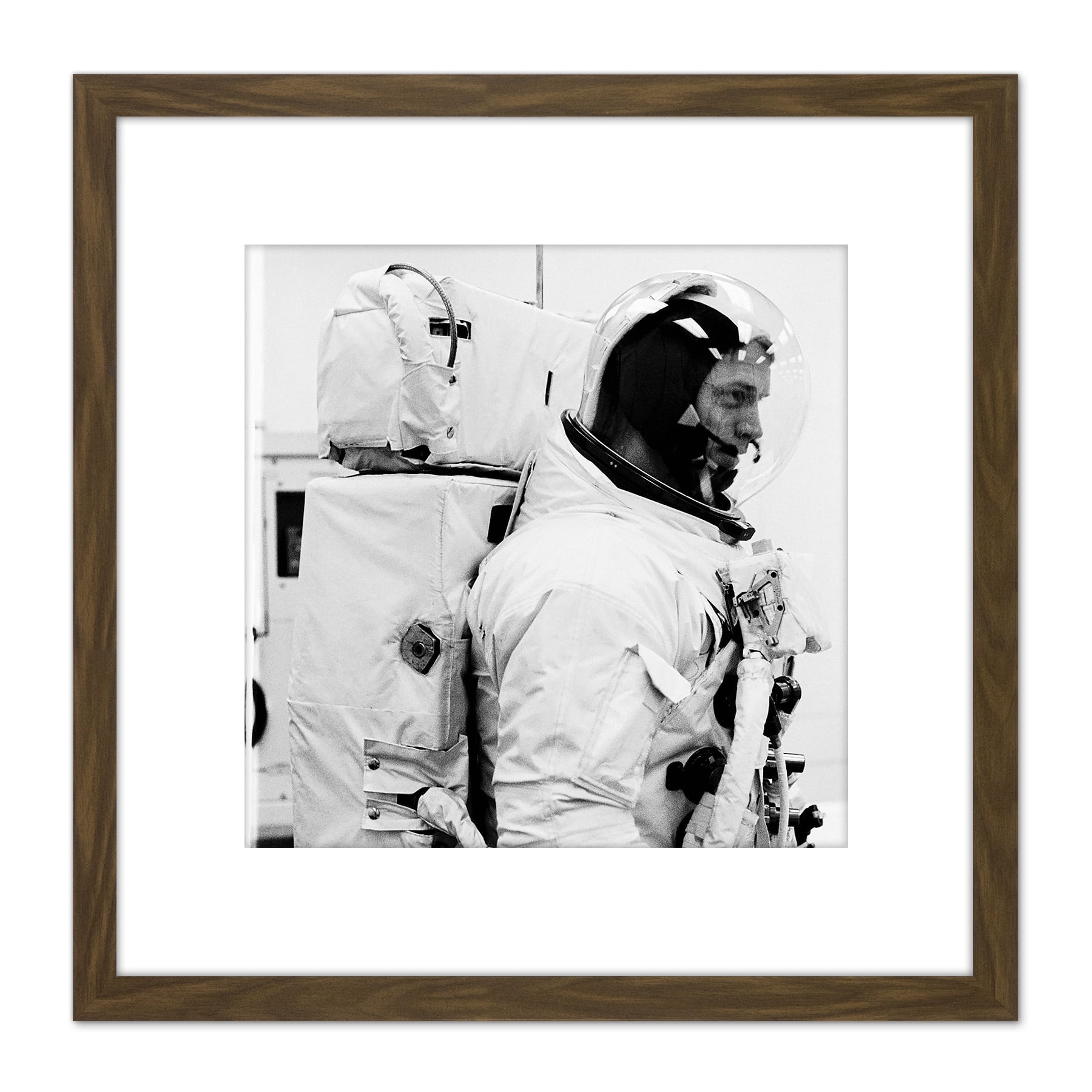 Space NASA Astronaut Schweickart Apollo 9 EMU 8X8 Inch Square Wooden ...