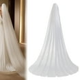 Eease Long Wedding Veil Single Layer Tulle Cathedral Chapel Floor Veils ...