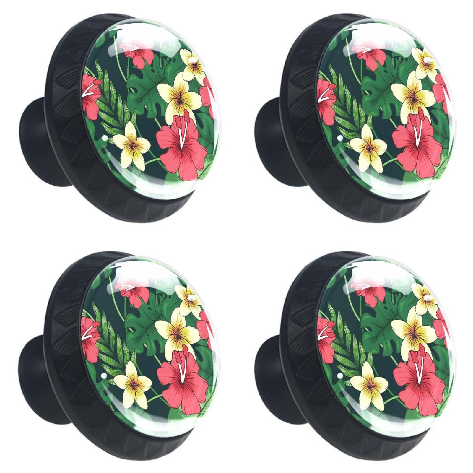 4 Pcs Tropical Palm Leaves Knobs for Kitchen Cabinet Cupboard Dresser ...