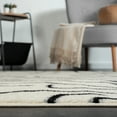 Abani Deco Collection Black 5' x 8' Abstract Lines Modern Area Rug ...