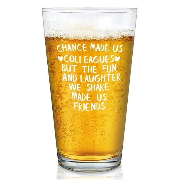 chance Made Us colleagues Beer glass 15Oz, Funny coworkers Beer Pint ...