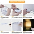 USB Rechargeable LED Wall Sconce with Fabric Shade, Remote, RGB ...