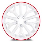 Set of 18" Gloss White W/Red Pin Stripe 2020 SI Style Wheels Compatible ...