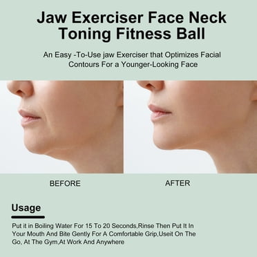 Jaw Facial Trainer 8pcs, Jademall Face and Neck Exerciser, Jawline ...