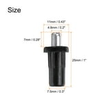 Uxcell 7.5mm Cabinet Door Repair Pins, Spring Loaded Pins Iron Center ...