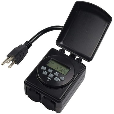 BN-LINK outdoor 24-hour timer with photocell light sensor, water ...