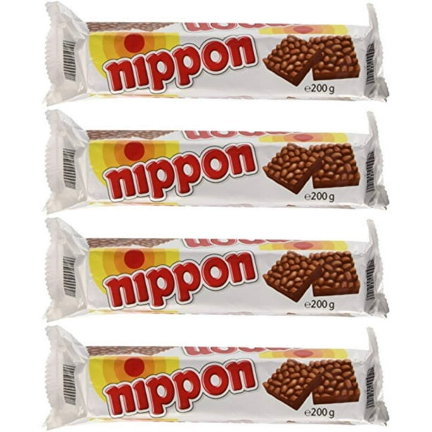 "nippon" Puffed Rice Snacks with Chocolate 200g / 7.05oz, pack of 4 ...