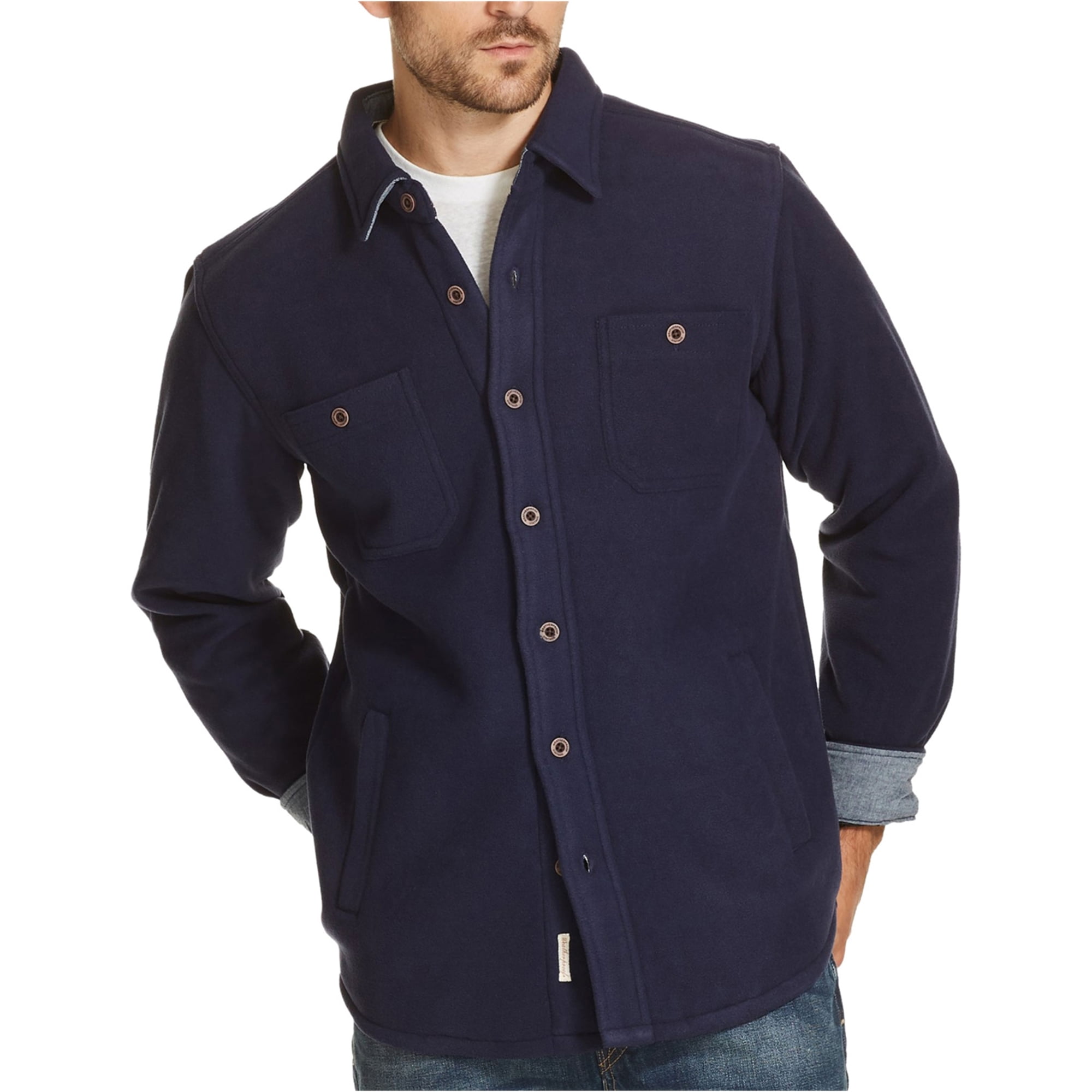 Weatherproof Mens Fleece Lined Shirt Jacket, Blue, XX-Large - Walmart.com