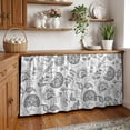 Boho Grey Floral Cabinet Curtains 32"W x 55"L,Dustproof Sink Skirt ...