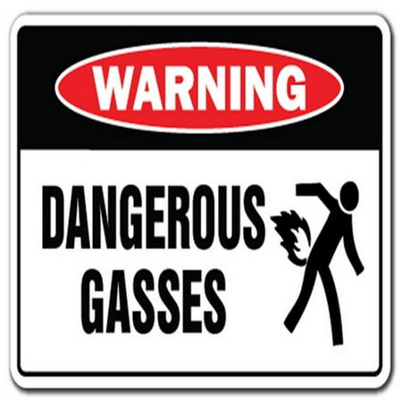 SignMission D-3.5-Z-Dangerous Gasses Dangerous Gases Warning Decal ...